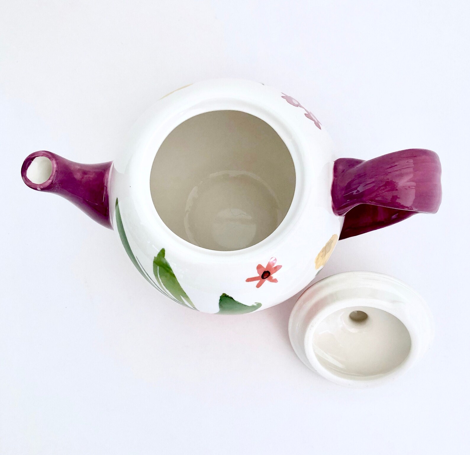 Mod Teapot by Tag Retro Floral Teapot Orange Poppy Teapot | Etsy