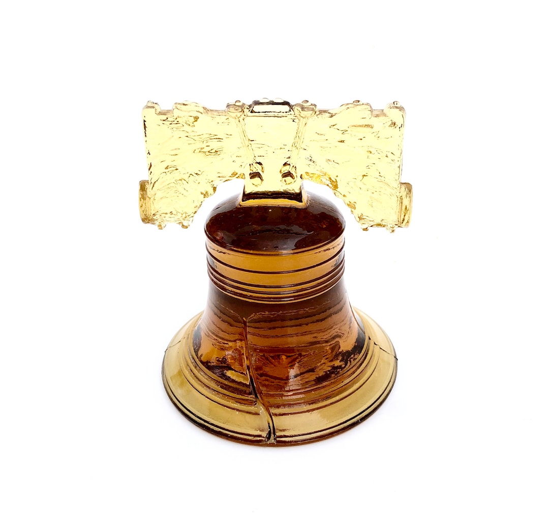Vintage Amber Glass Liberty Bell Paperweight | 1976 Bicentennial ...