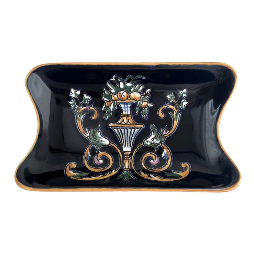 Vintage Ring Dish | Gien Faience | Made in France | Hand Painted ...