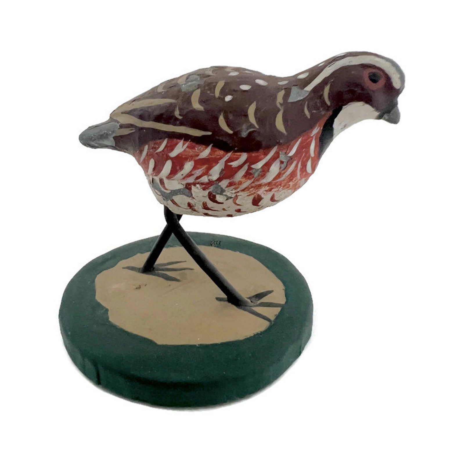 Vintage Bobwhite Quail Figure 1950s Hand Painted Cast Metal - Etsy