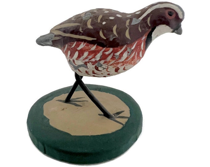 Vintage Bobwhite Quail Figure 1950s | Hand Painted Cast Metal | Hunter ...