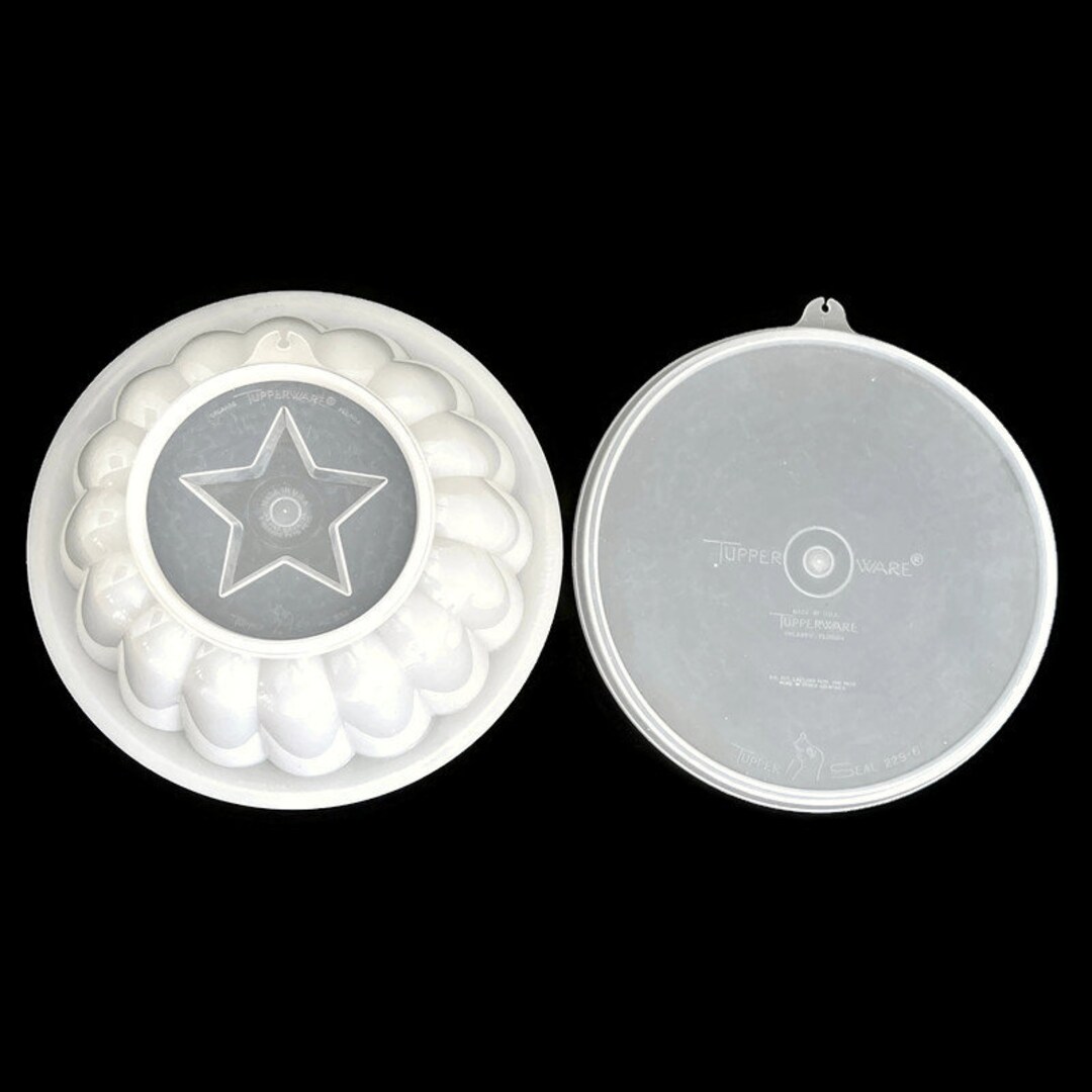 Tupperware Jel-n-serve Jello Mold Set Star Design Seal 4th of July ...