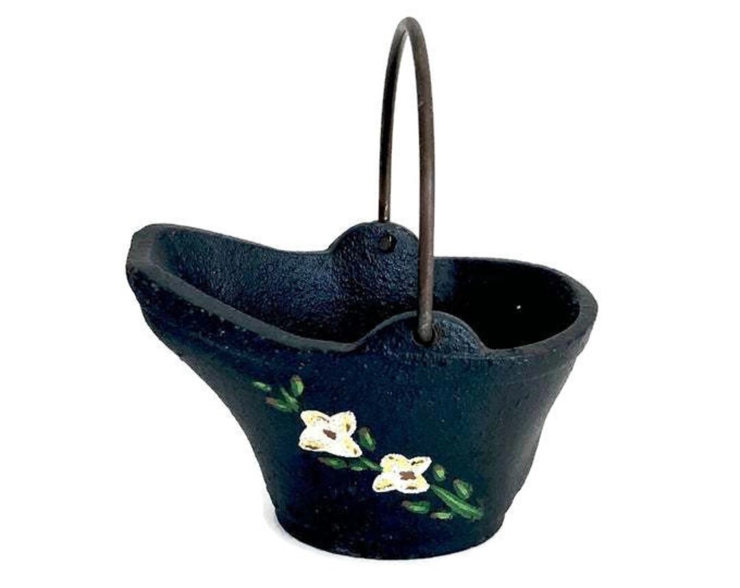 Coal Scuttle Toothpick 40s | Miniature Coal Bucket | Cast Iron Skoal ...