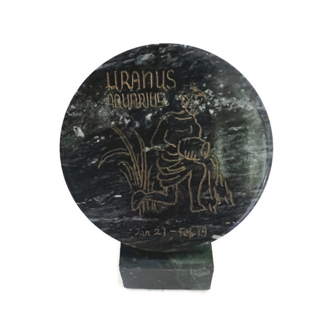 Aquarius Uranus Zodiac Sign Marble Paperweight Sign of the Water-bearer ...
