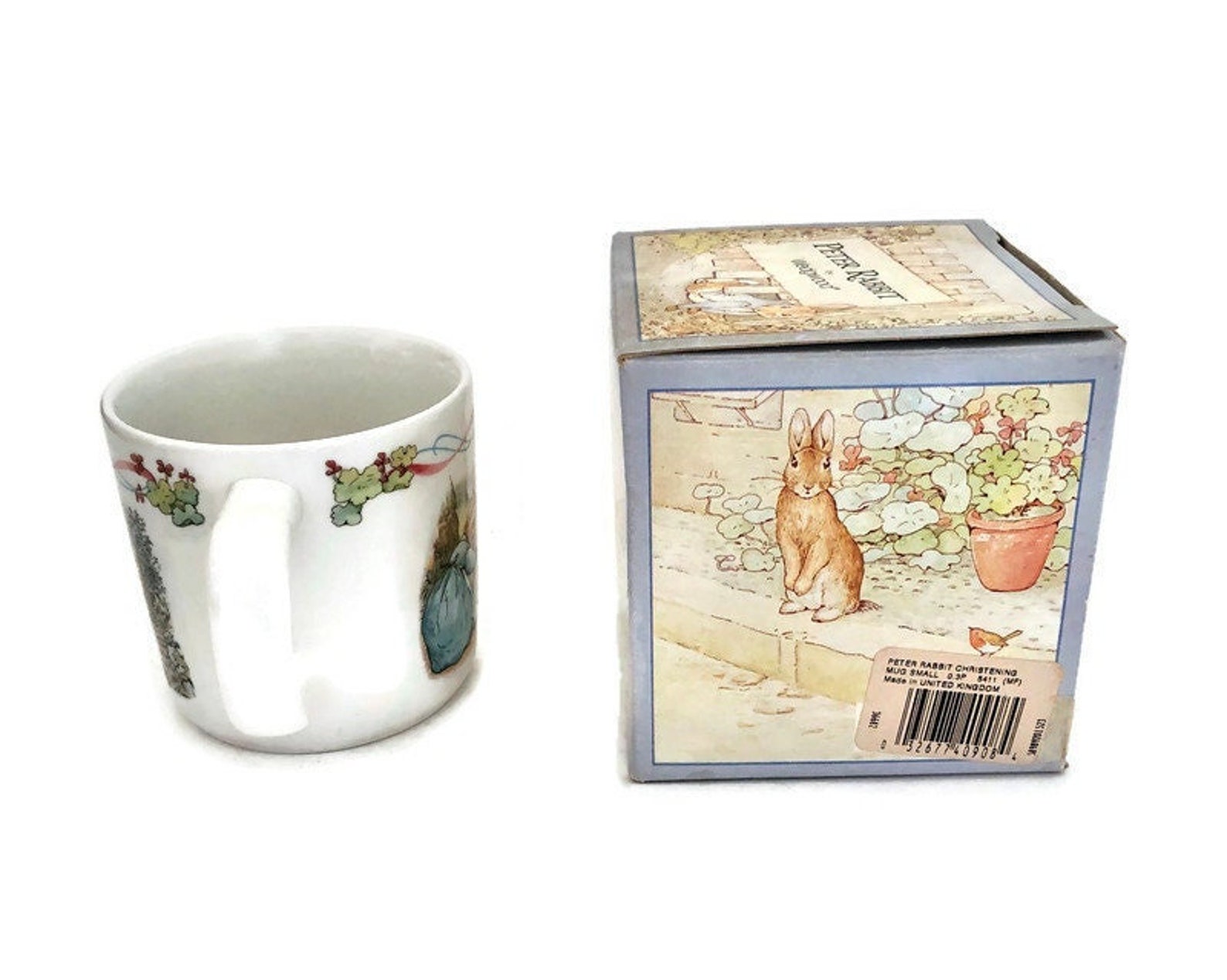 Vintage Wedgwood Peter Rabbit Christening Mug | 1992 Made in England - Etsy