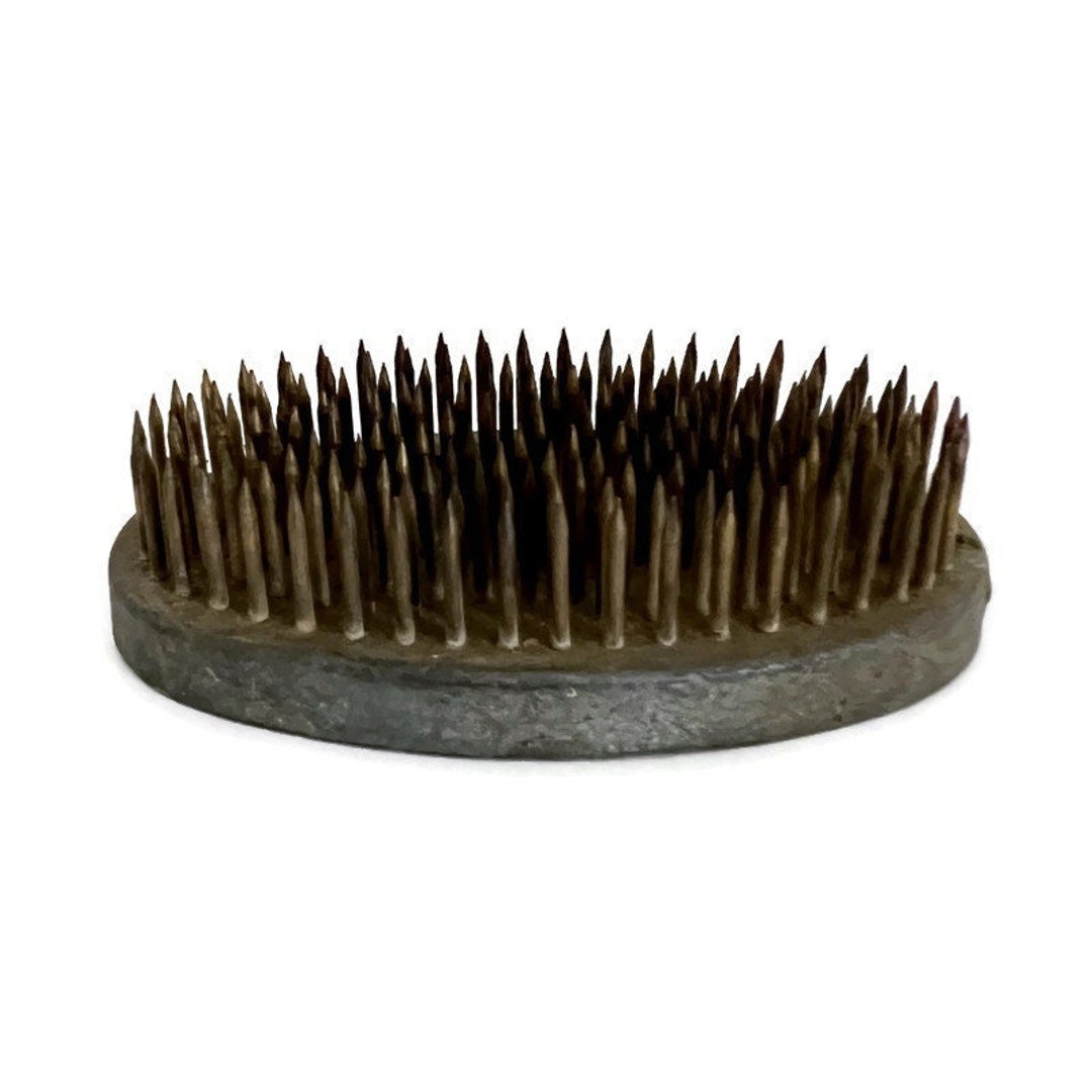 Oval Pincushion Spike Flower Frog 1930s | Home Florist Gift | Floral ...