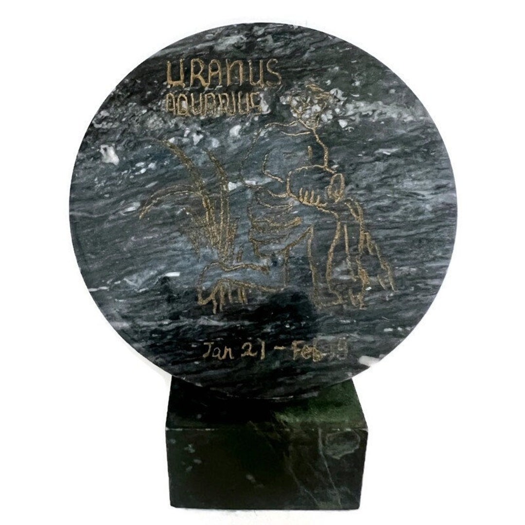 Aquarius Uranus Zodiac Sign | Marble Paperweight | Sign of the Water ...