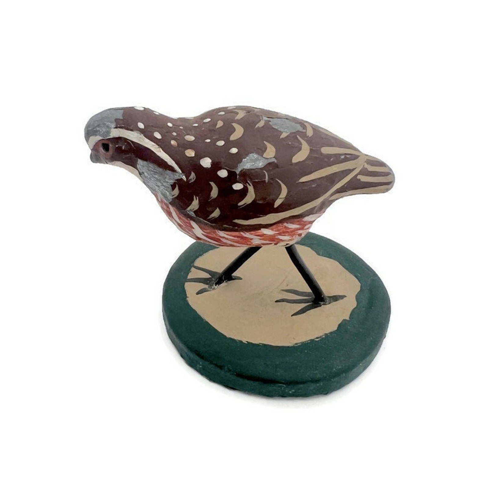 Vintage Bobwhite Quail Figure 1950s Hand Painted Cast Metal - Etsy