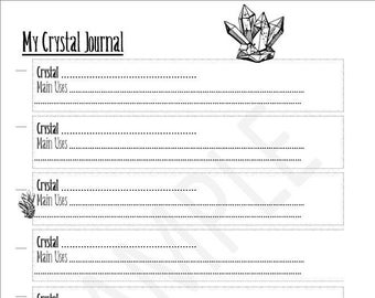 Crystal Inventory Chart Digital Download, Printable Crystal Worksheet ...