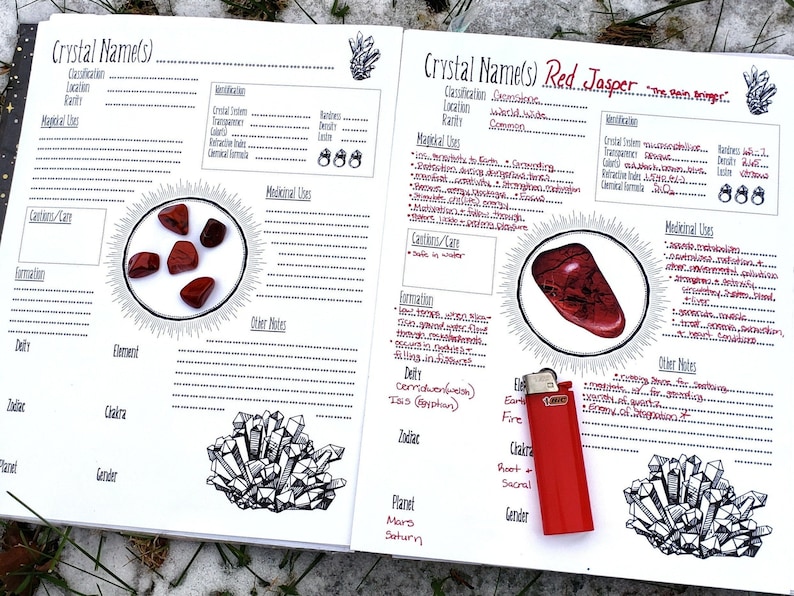 Crystal Journal Digital Book of Shadows Printable | Blank Grimoire ...