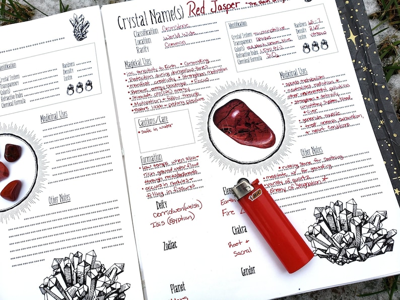Crystal Journal Digital Book of Shadows Printable | Blank Grimoire ...