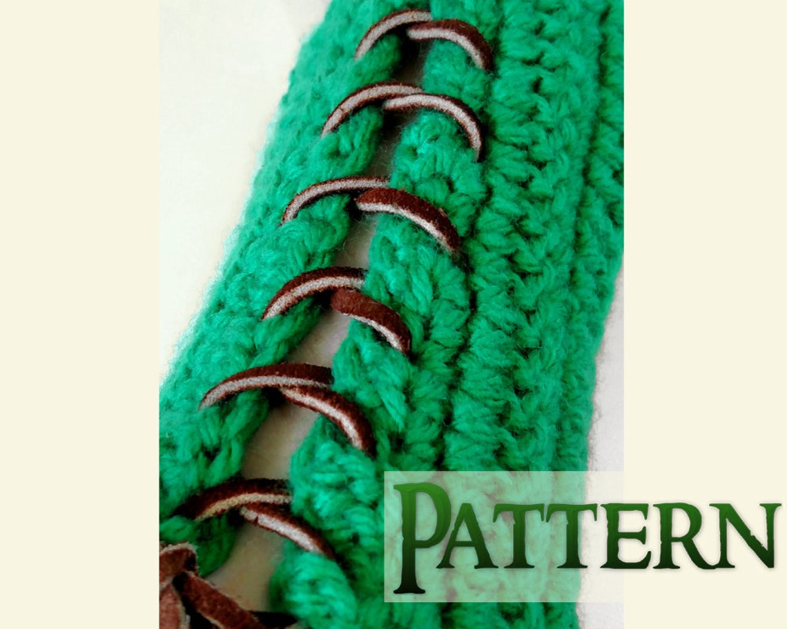 Archery Bracer Easy Crochet Pattern | Wrist Arm Guard Halloween Pattern ...