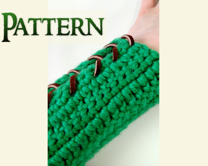 Archery Bracer Easy Crochet Pattern | Wrist Arm Guard Halloween Pattern ...