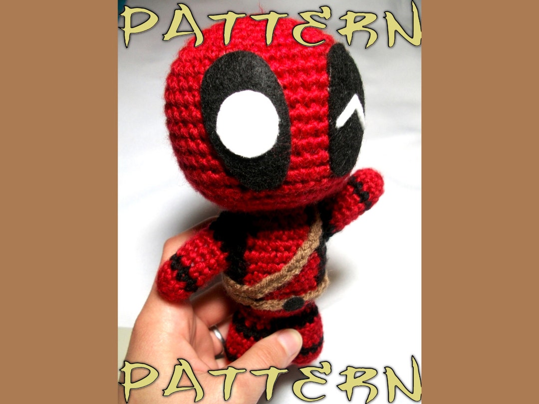 Deadpool Crochet Pattern | Marvel Amigurumi Crochet Pattern | Superhero ...