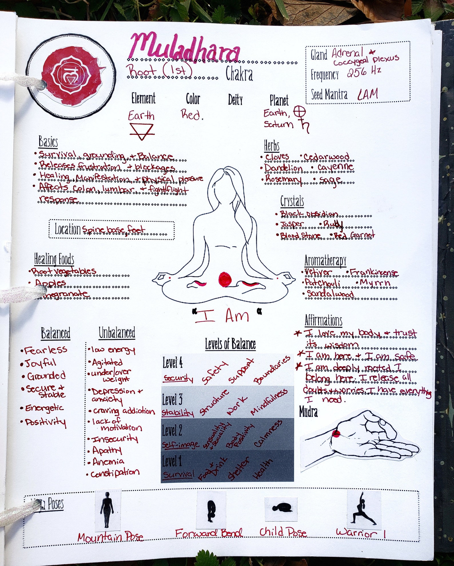 Chakra Template Book of Shadows Pages Chakra Printable - Etsy