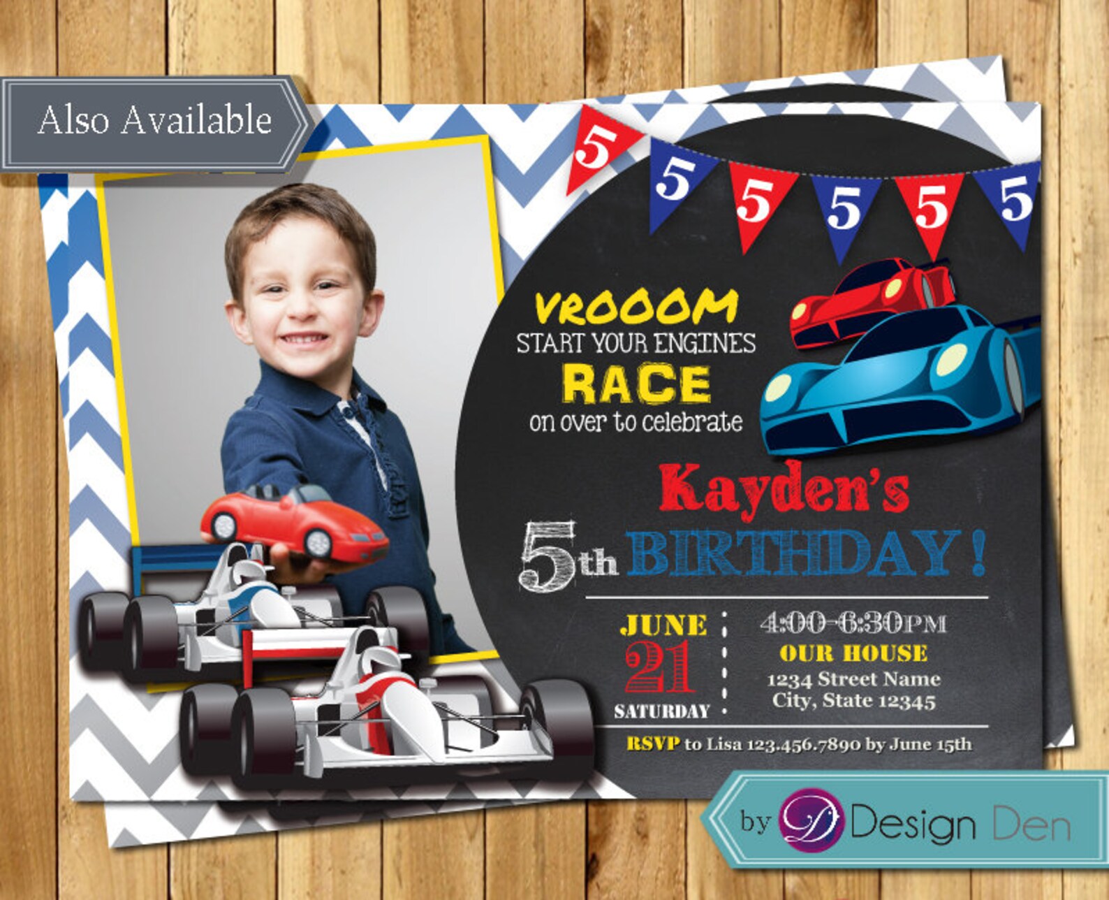 Racing Car Birthday Invitation Formula-1 Birthday Invitation - Etsy