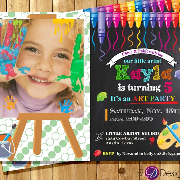 Chalk Invitations - Etsy