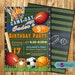 EDITABLE All Star Invitation / Sports Theme / Boy Sports - Etsy
