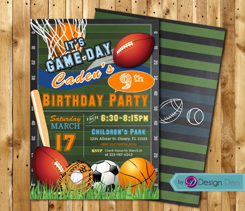 EDITABLE All Star Invitation / Sports Theme / Boy Sports - Etsy