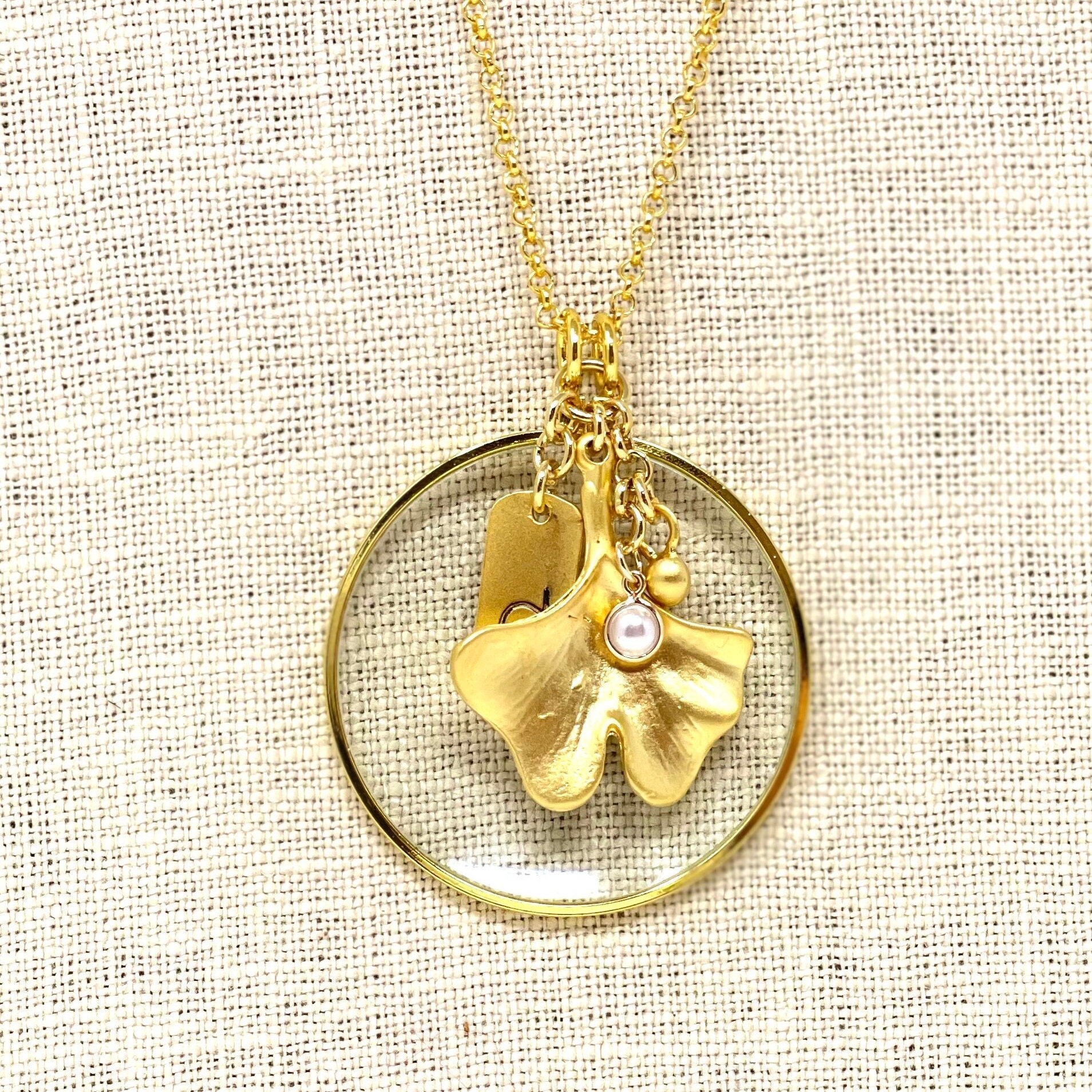 Gold Magnifying Glass Necklace, Gold Monocle Necklace, Made in USA - Etsy