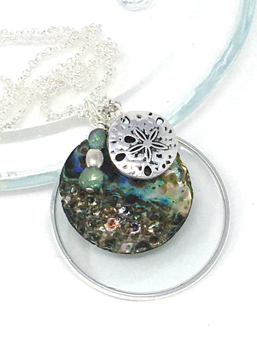 Sterling Silver Magnifying Glass Necklace, Silver Monocle Necklace ...