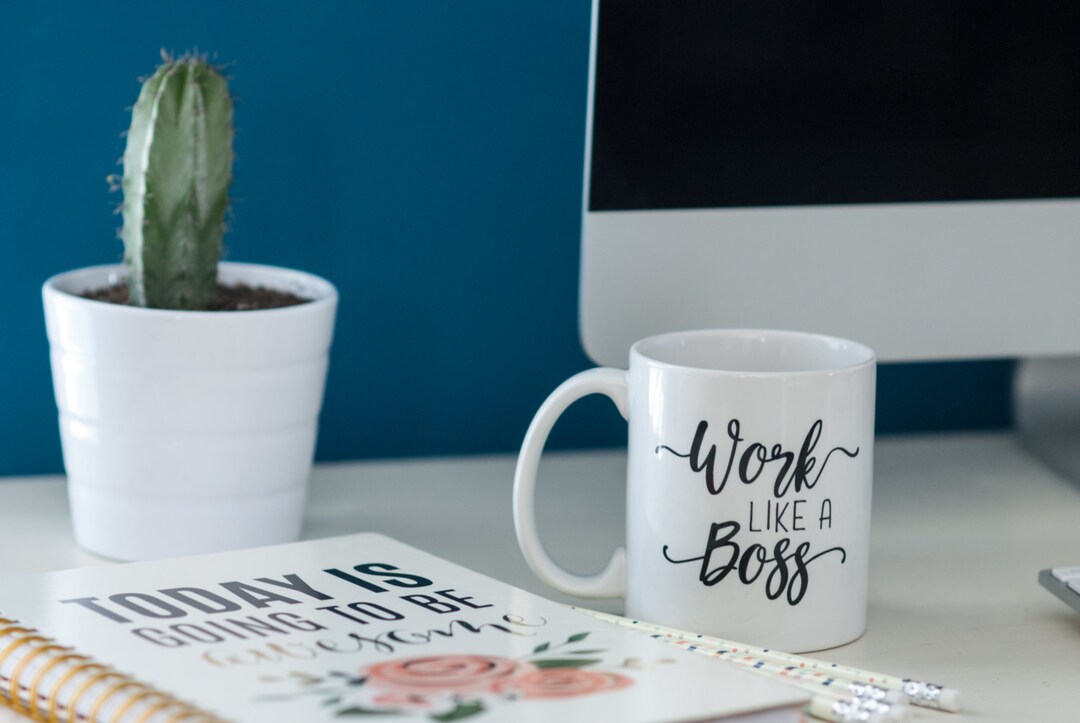 Coffee Mug Work Like A Boss / Coffee Mugs for Her / Funny Coffee Mug ...