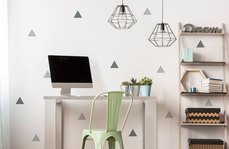 Triangle Wall Decals // Office Decor / Farmhouse Decor / - Etsy