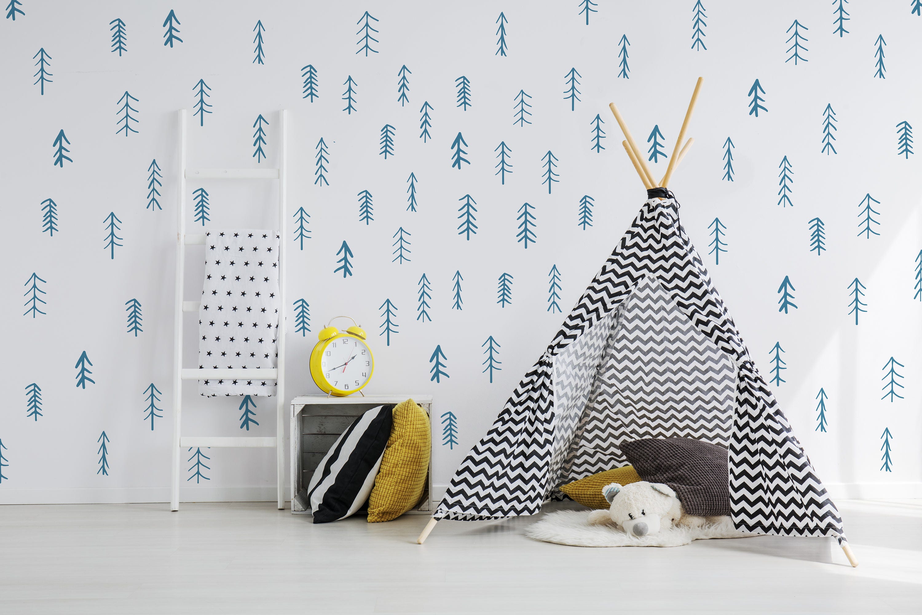 Scandinavian Tree Decals Imperfect Tree Decals Hand Drawn - Etsy