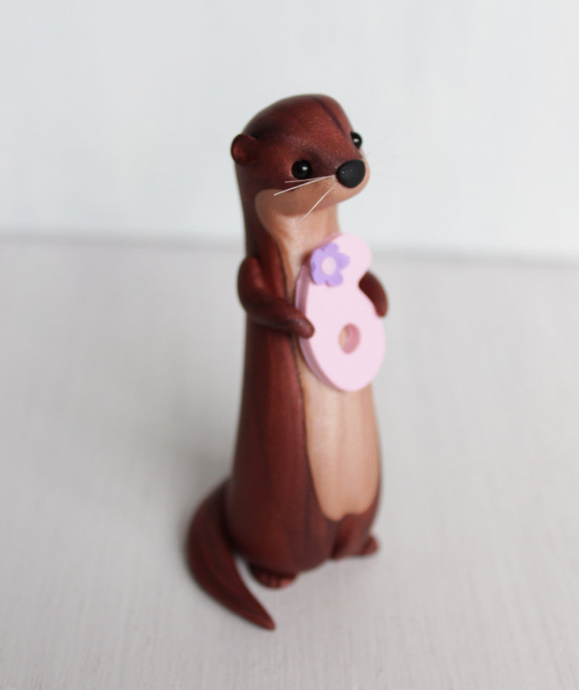 Otter Birthday Cake Topper - Personalised Polymer Clay Figurine by ...