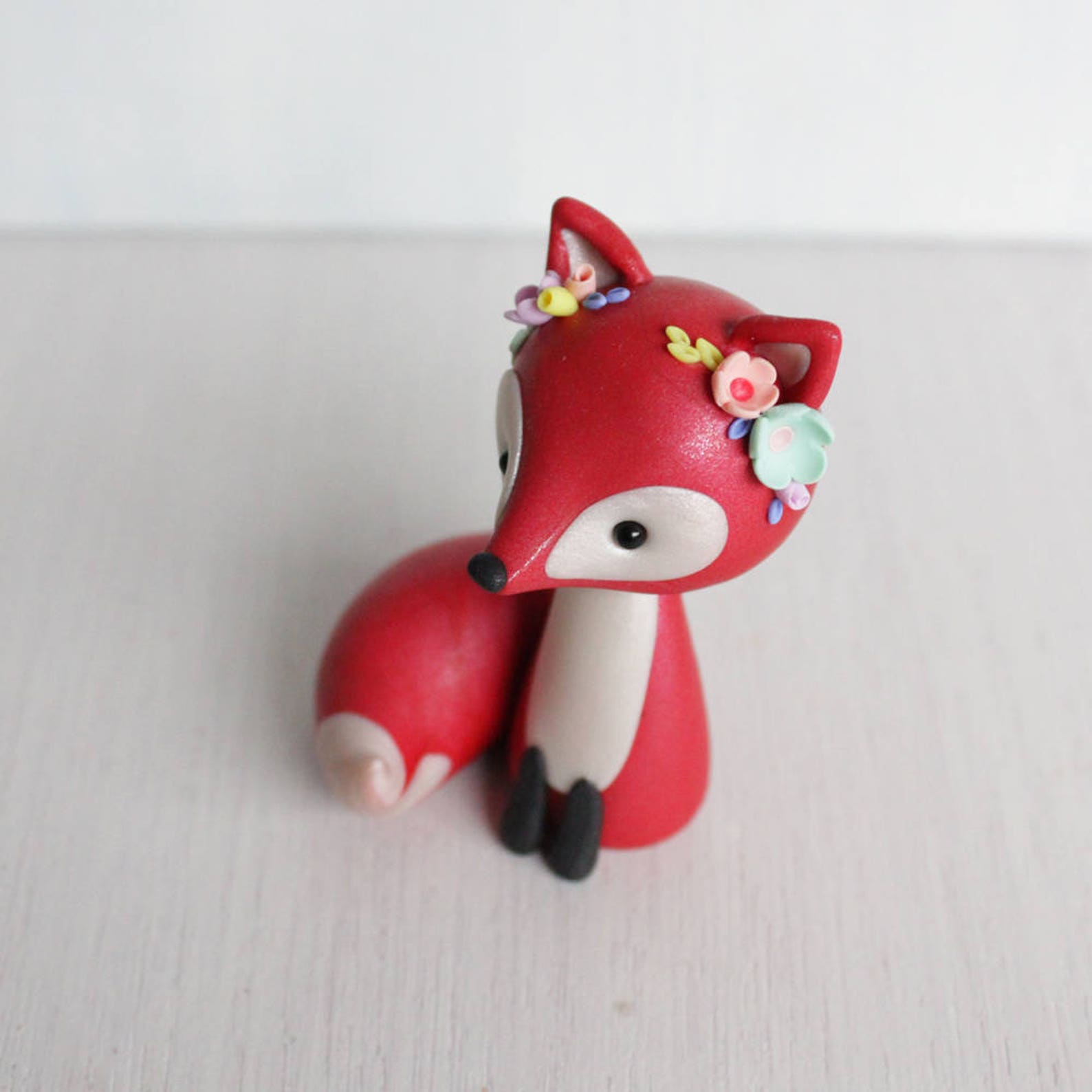 Red Fox Clay Figurine Boho Style Fox Sculpture Red Fox - Etsy Canada
