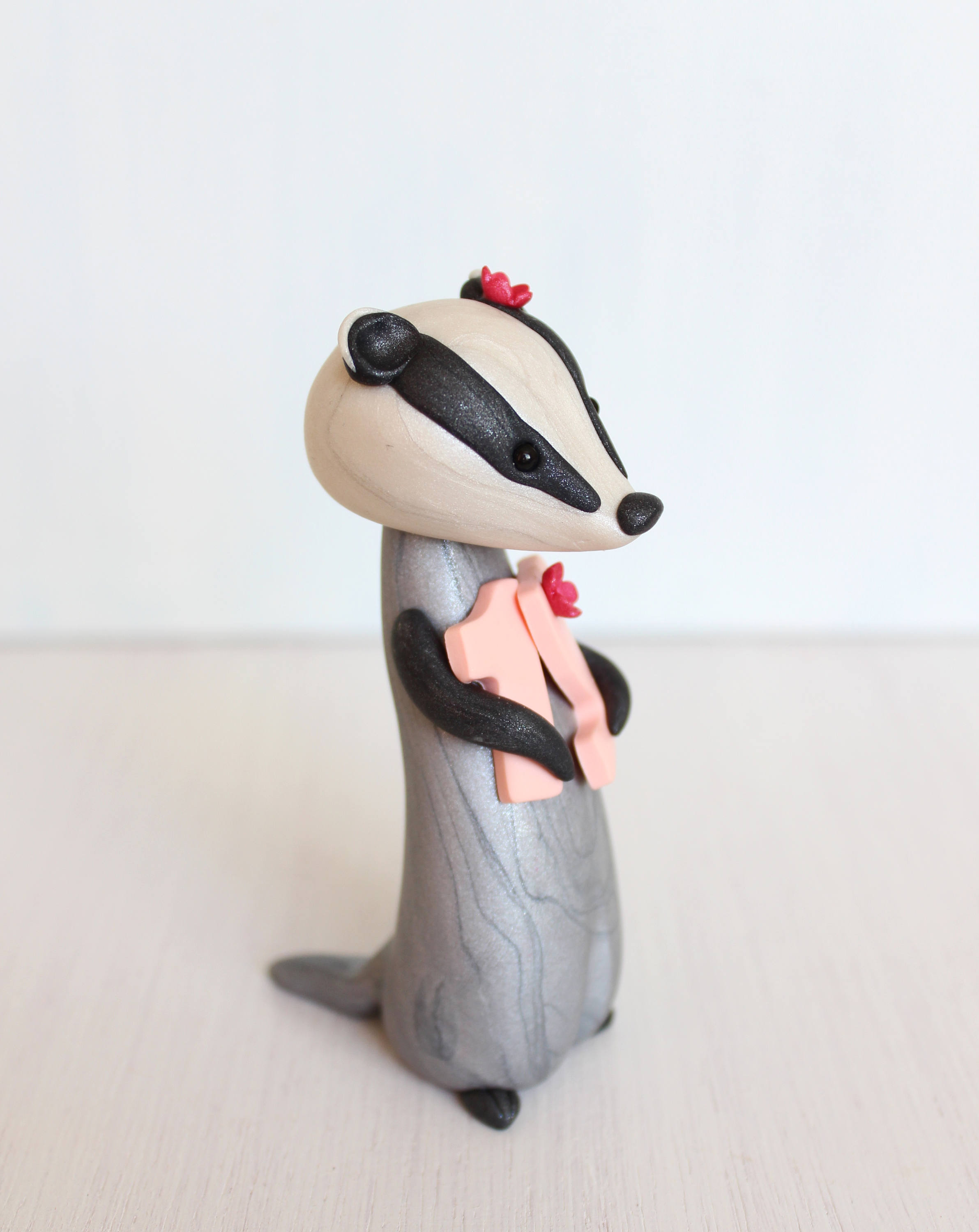 Badger Birthday Cake Topper Personalised Polymer Clay - Etsy UK