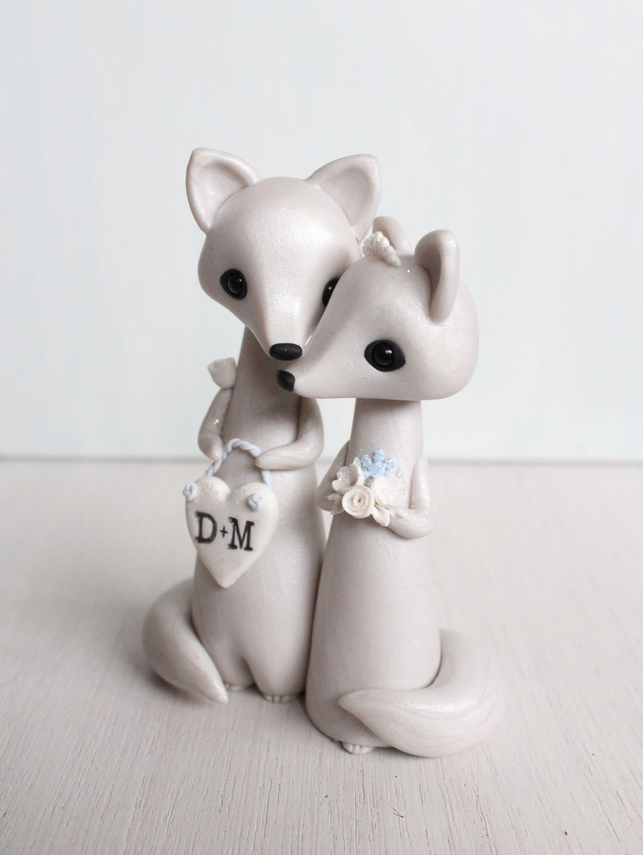 Arctic Fox Wedding Cake Topper Winter Fox Cake Topper and | Etsy