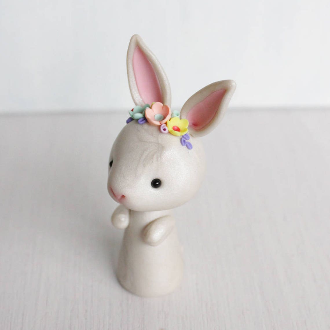 White Rabbit Clay Figurine Boho Style Bunny Sculpture - Etsy UK