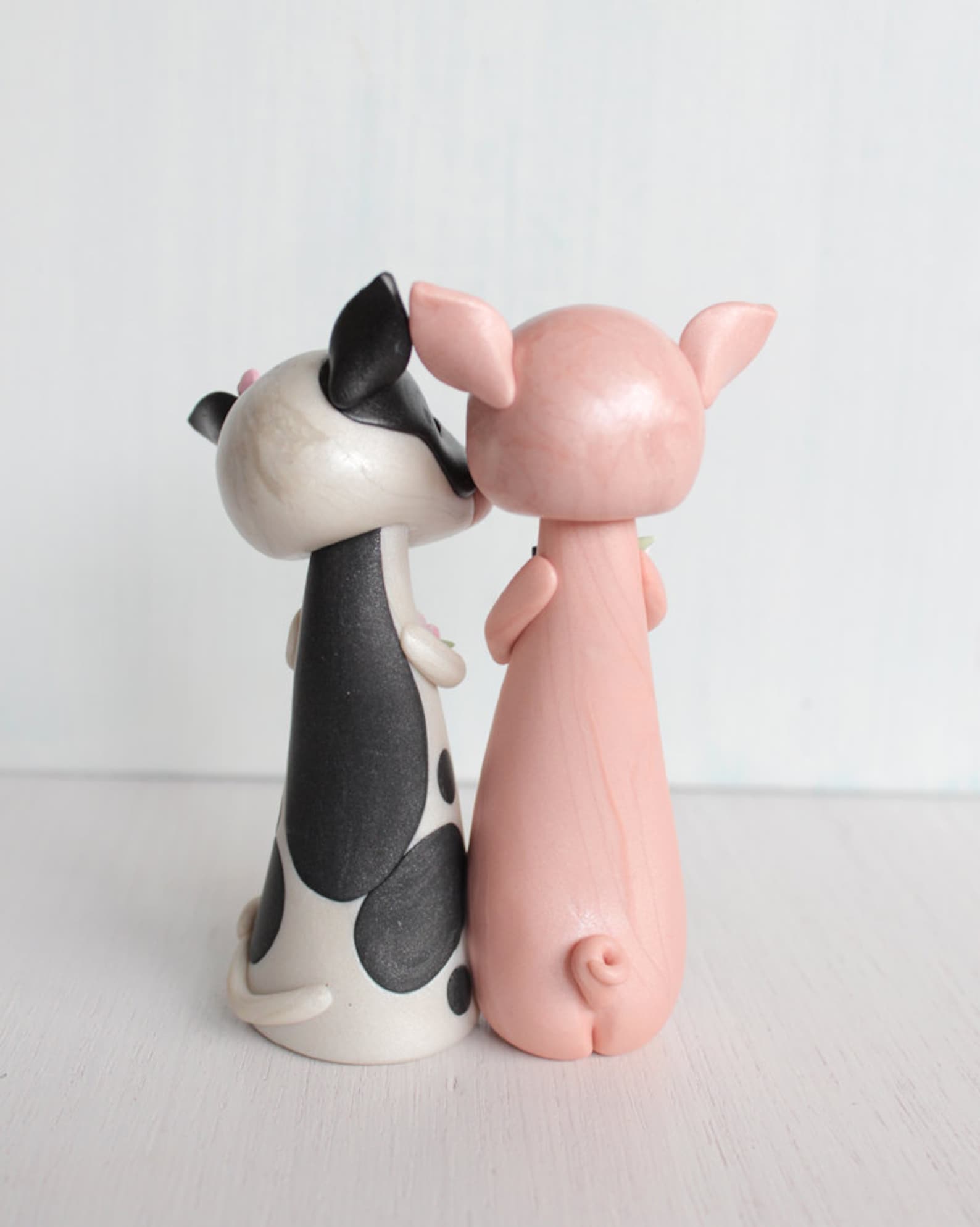 Cow and Pig Wedding Cake Topper Farm Animals Wedding Cake - Etsy