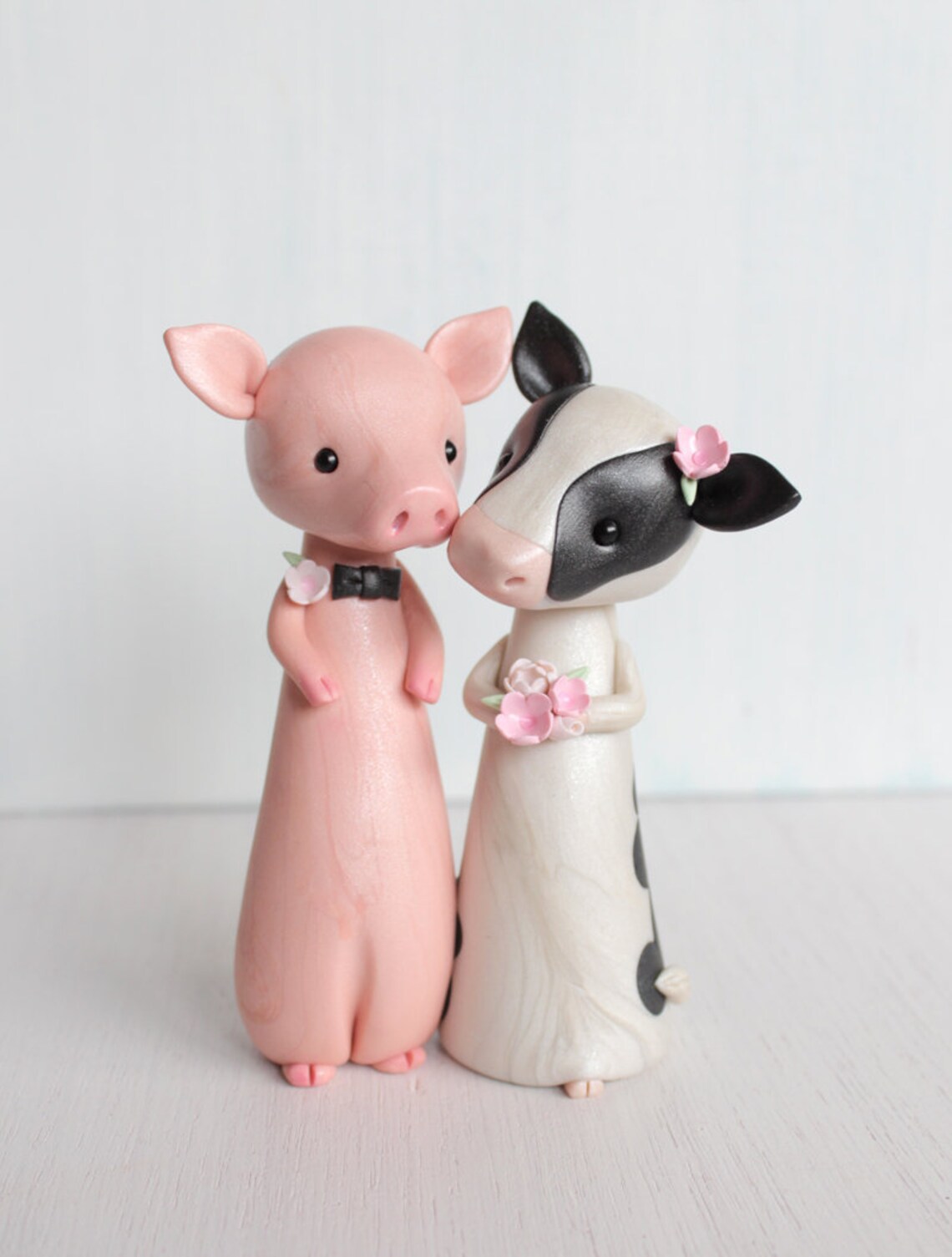 Cow and Pig Wedding Cake Topper Farm Animals Wedding Cake - Etsy