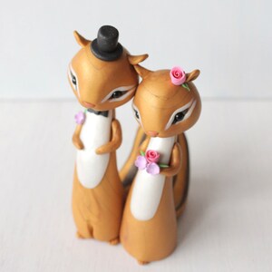 Chipmunk Wedding Cake Topper and Keepsake by Heartmade Cottage Polymer ...