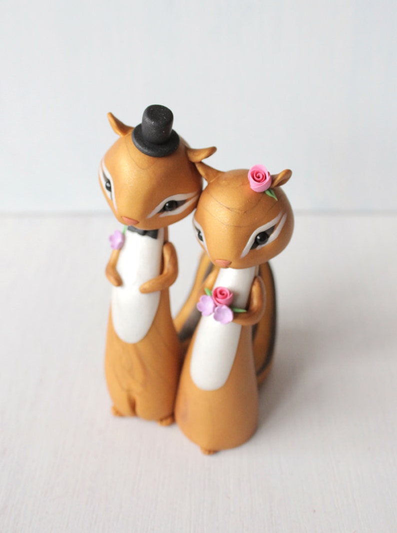 Chipmunk Wedding Cake Topper and Keepsake by Heartmade - Etsy UK