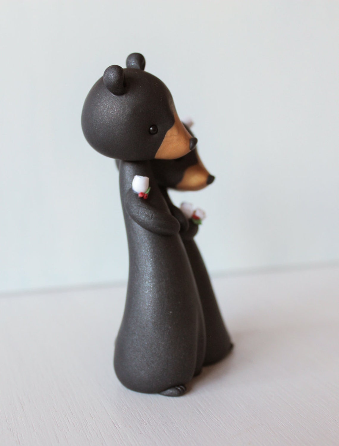 Black Bear Wedding Cake Topper: Woodland Christmas Wedding Figurine - Etsy