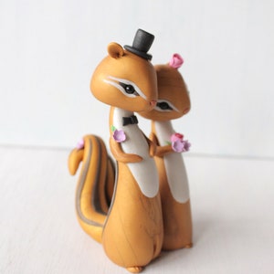 Chipmunk Wedding Cake Topper and Keepsake by Heartmade Cottage Polymer ...