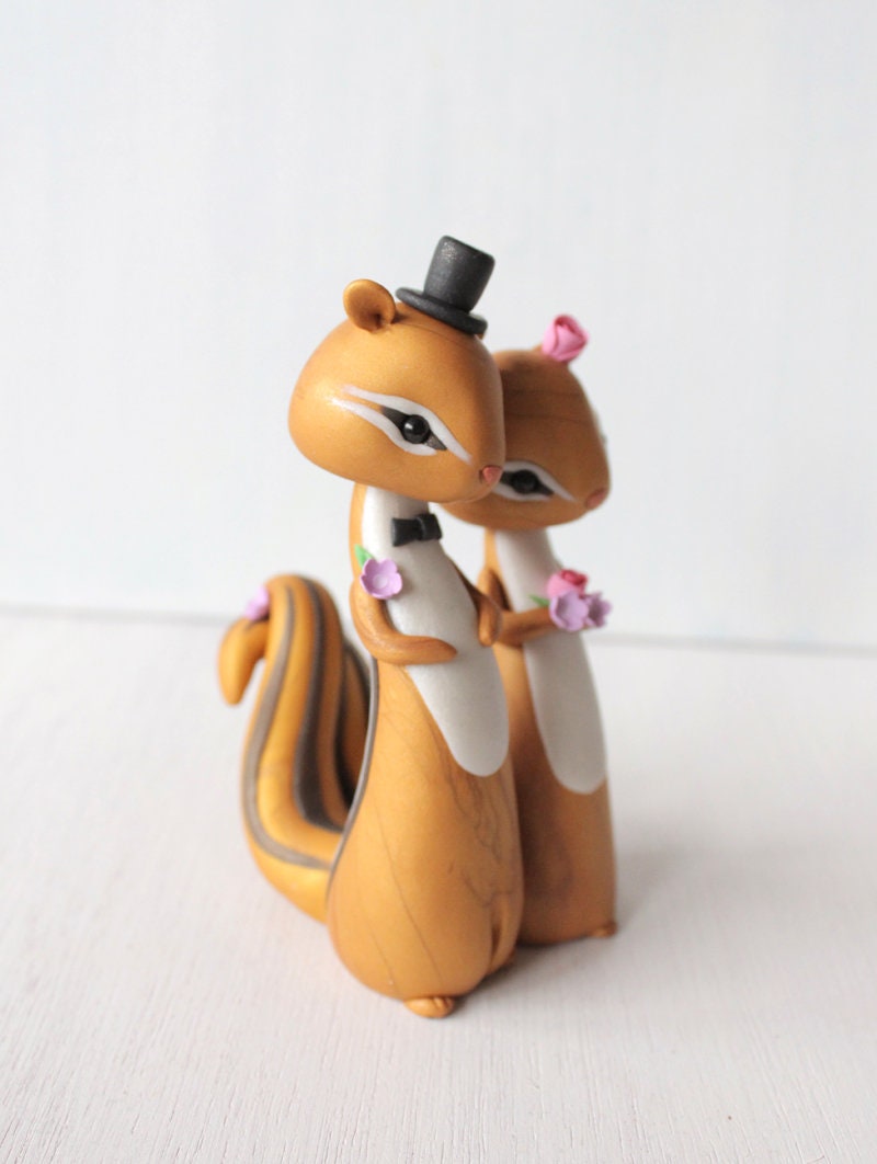 Chipmunk Wedding Cake Topper and Keepsake by Heartmade - Etsy UK
