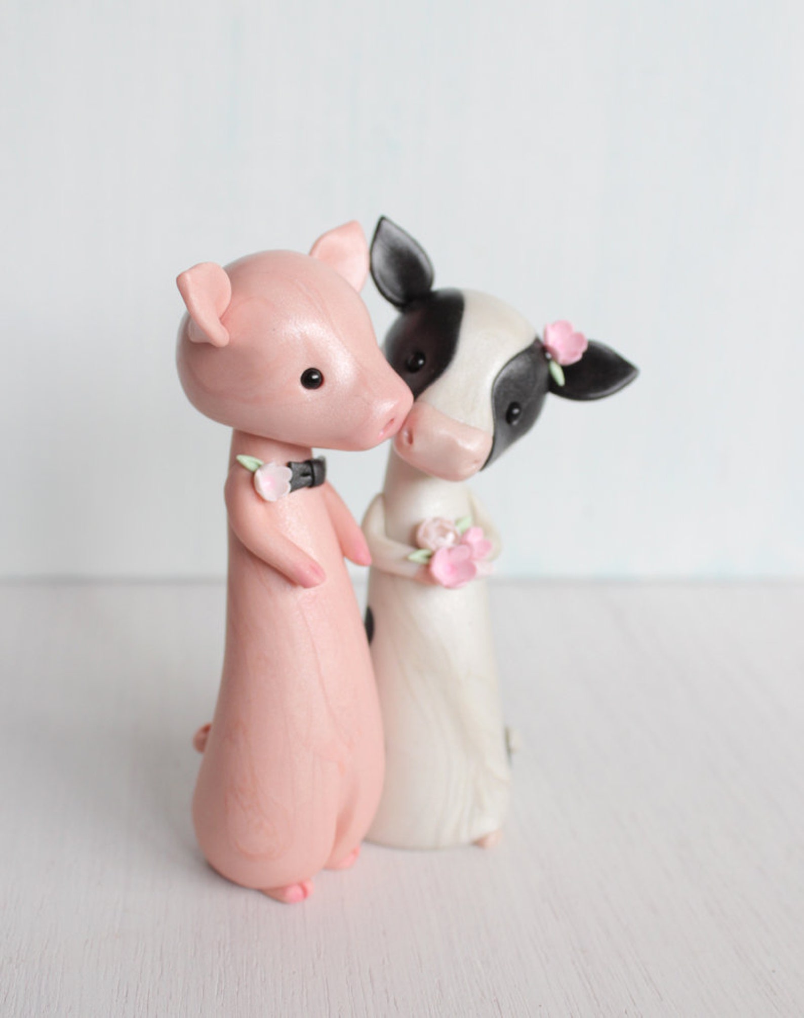 Cow and Pig Wedding Cake Topper Farm Animals Wedding Cake - Etsy