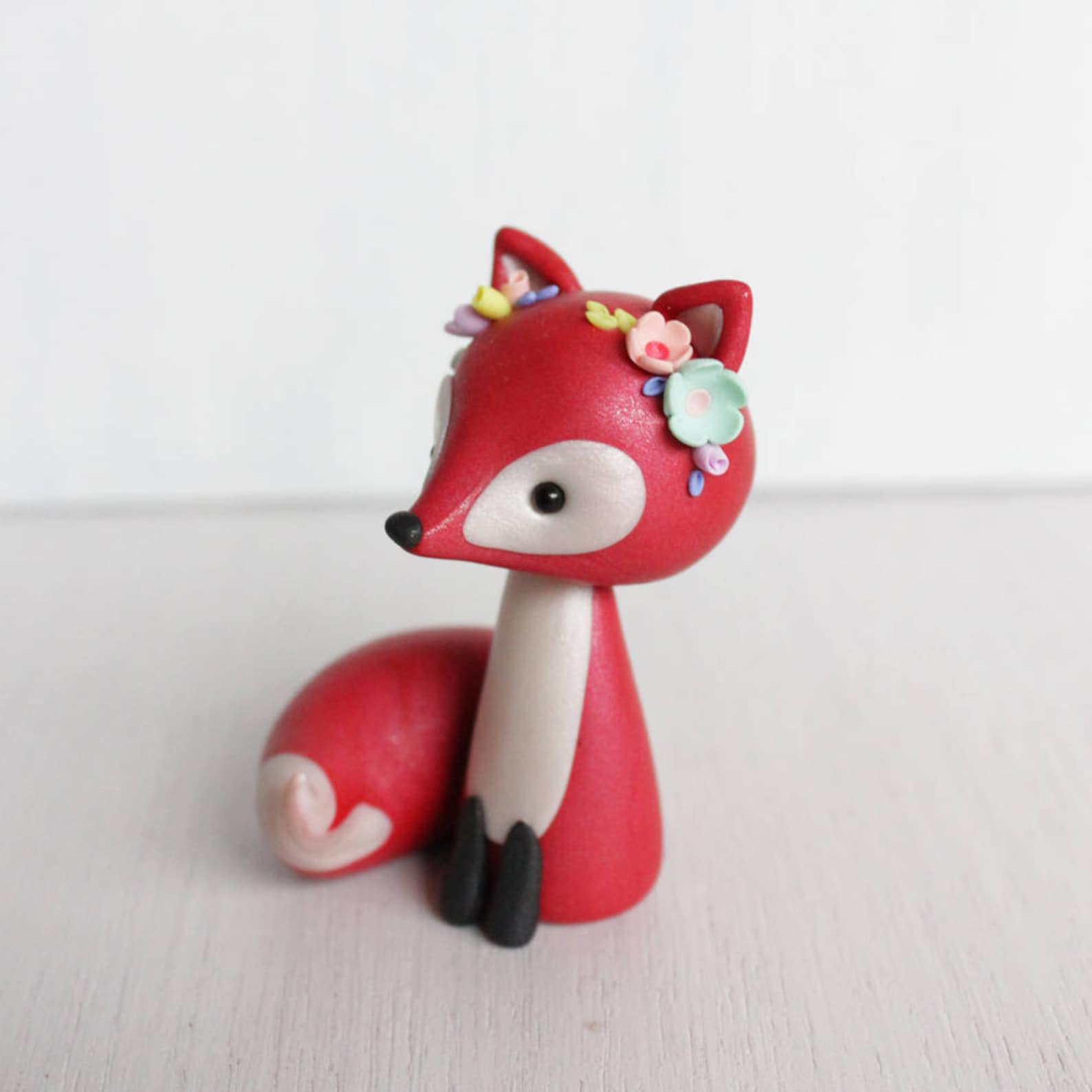Red Fox Clay Figurine Boho Style Fox Sculpture Red Fox - Etsy Canada