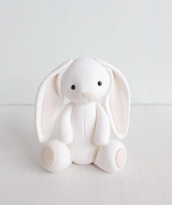 White Bunny Personalised Cake Topper and Keepsake - Etsy