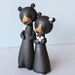 Black Bear Wedding Cake Topper: Woodland Christmas Wedding Figurine - Etsy