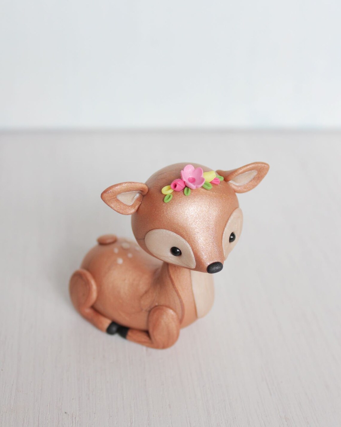 Fawn Woodland Clay Cake Topper and Keepsake Perfect for | Etsy