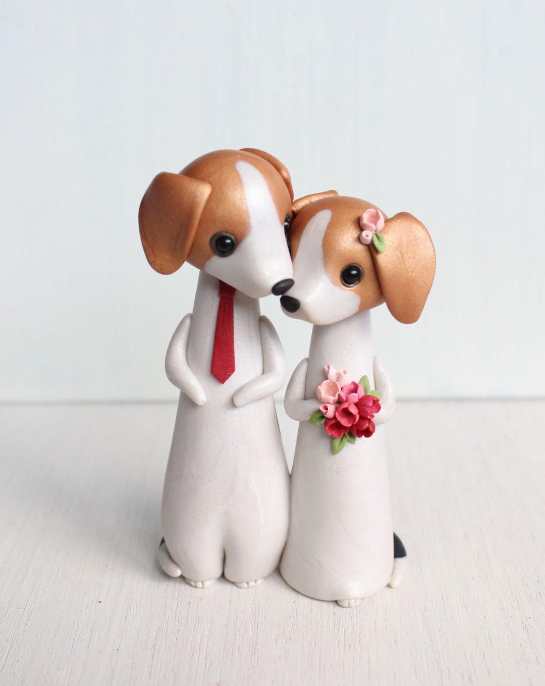 Handmade Beagle Wedding Cake Topper – Personalized Dog Figurines - Etsy