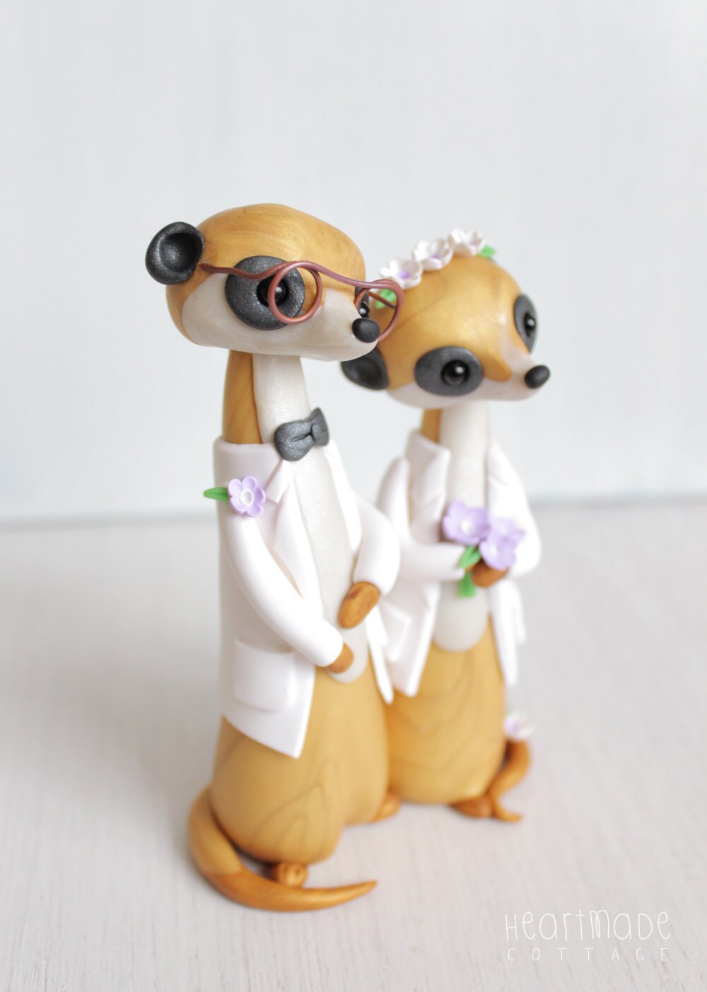 Meerkat Wedding Cake Topper Personalized Animal Clay Cake | Etsy