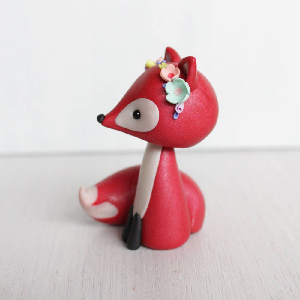 Red Fox Clay Figurine Boho Style Fox Sculpture Red Fox - Etsy Canada