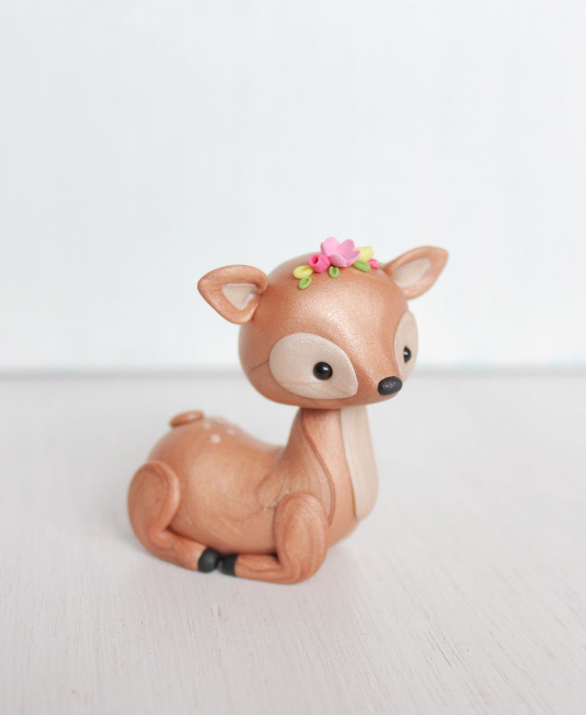 Fawn Woodland Clay Cake Topper and Keepsake Perfect for | Etsy