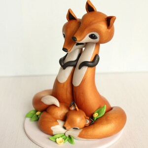Fox Family Cake Topper: Woodland Baby Shower Keepsake - Etsy